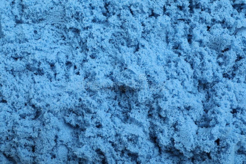 Blue Kinetic Sand As Background, Closeup View Stock Image - Image of ...