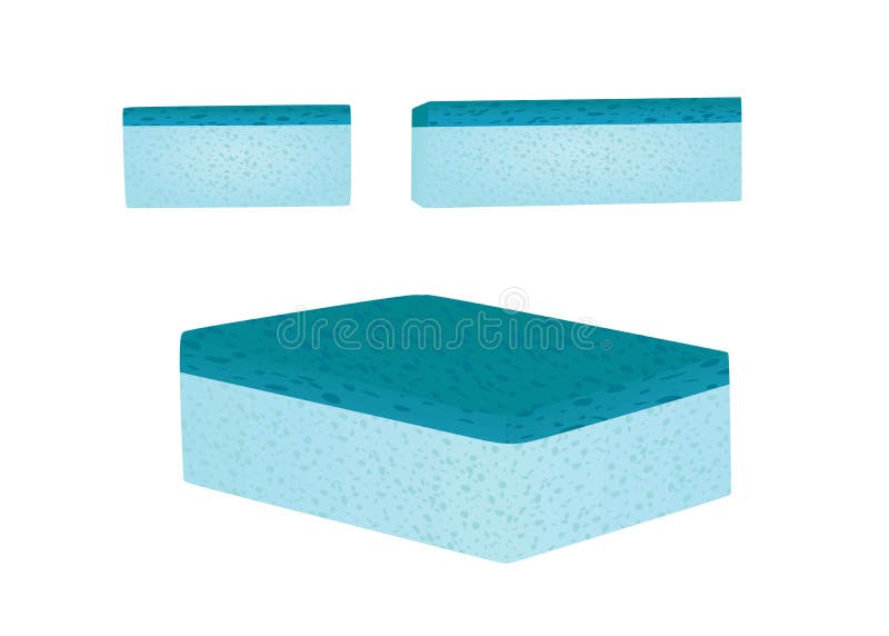 Blue kitchen sponge stock vector. Illustration of home - 163705440