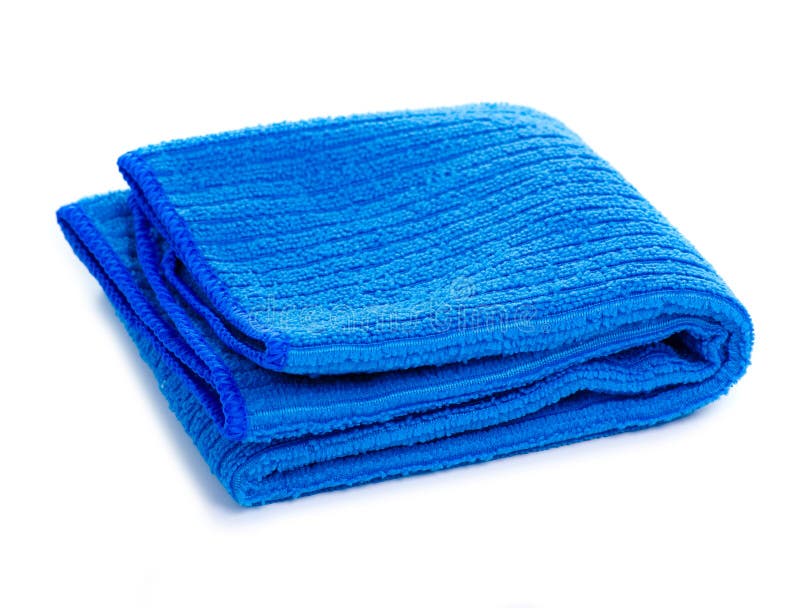 Blue kitchen towel stock photo. Image of hygiene, blue - 179416712