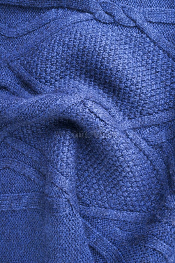 Blue Knitted Fabric Texture Stock Photo - Image of abstract, heavenly ...