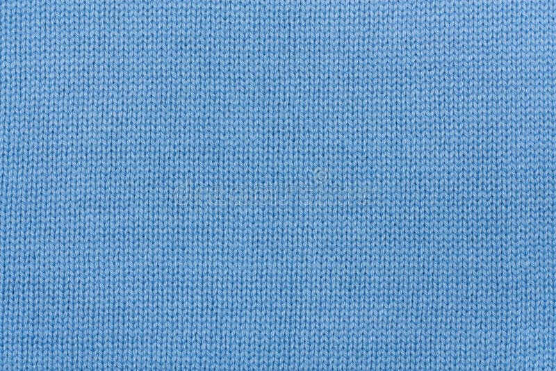 Blue Knitted Fabric Texture Stock Photo - Image of pullover, detail ...