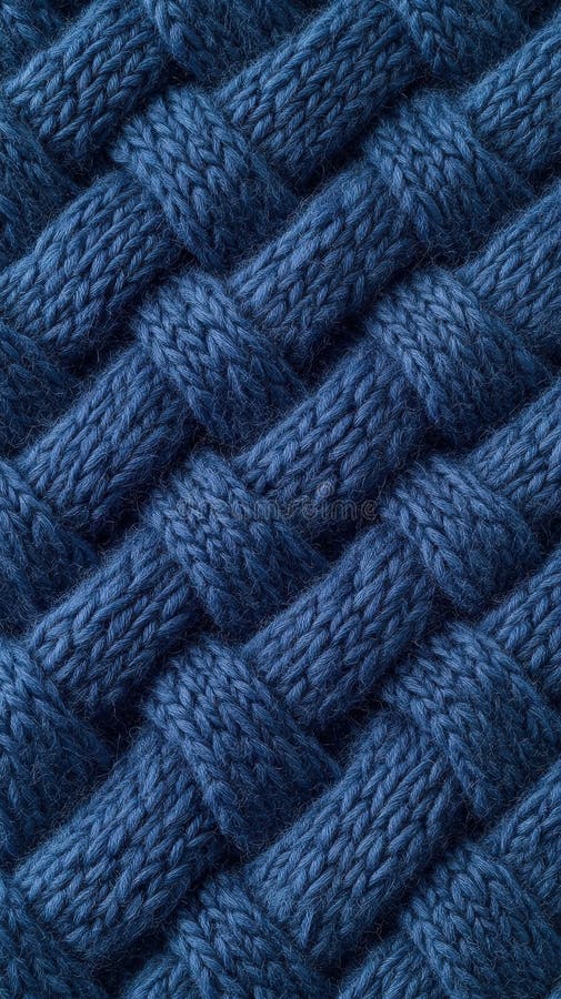 Blue Knitted Wool Texture Background Stock Photo - Image of cozy ...