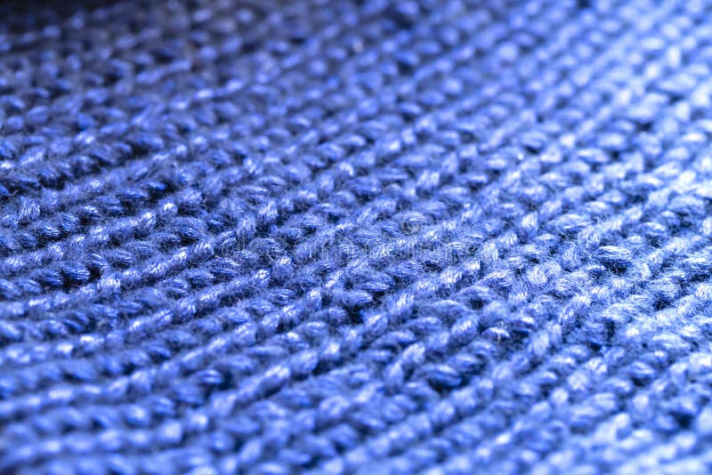 Blue Knitted Woolen Background Stock Image - Image of craft, fabric ...