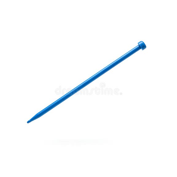 A blue knitting needle stock image. Illustration of design - 380128355