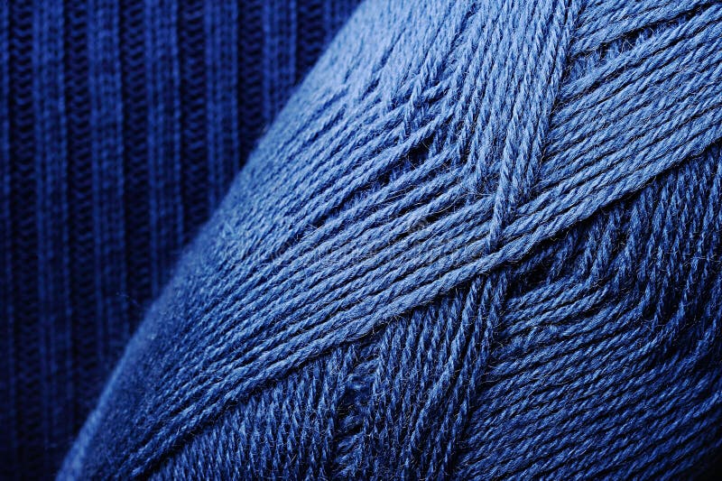 Blue Knitting Threads Skein Stock Photo - Image of wool, threads: 37723790