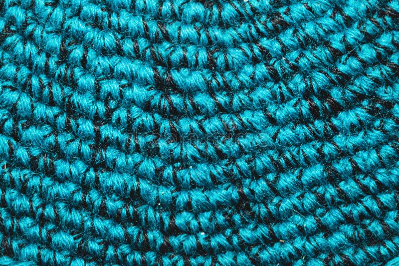 Blue Knitting Wool Texture Background Stock Photo - Image of closeup ...