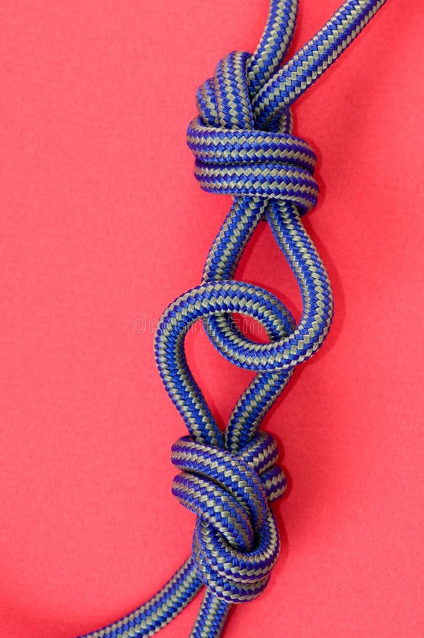 Blue knot stock photo. Image of single, tied, rope, background - 12347748