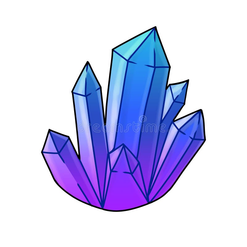 Blue krystal stock illustration. Illustration of magic - 142615939