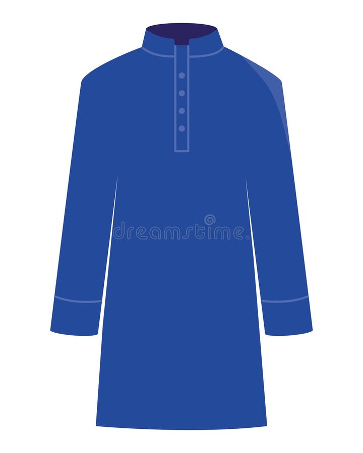 Blue kurta indian fashion stock vector. Illustration of indian - 357576578