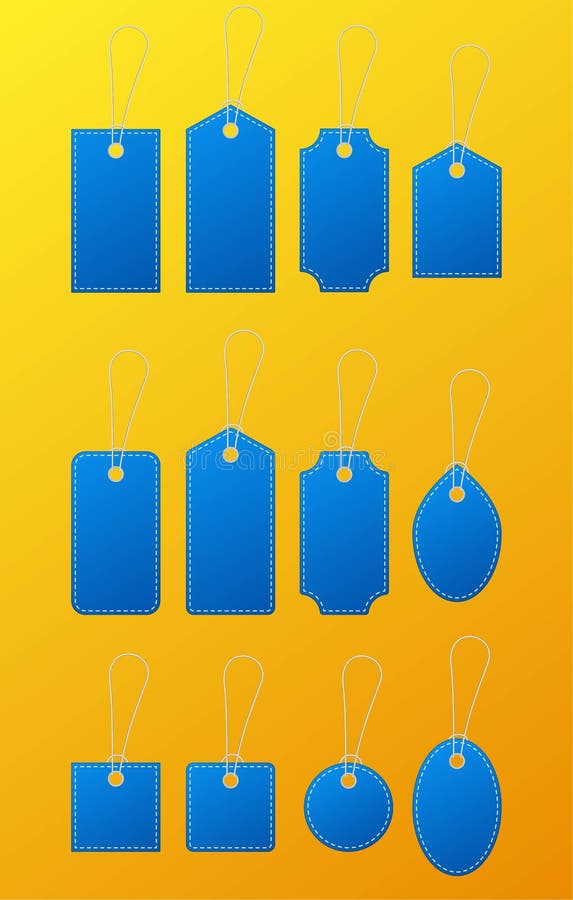 Set of blue tags. stock vector. Illustration of commerce - 69144187