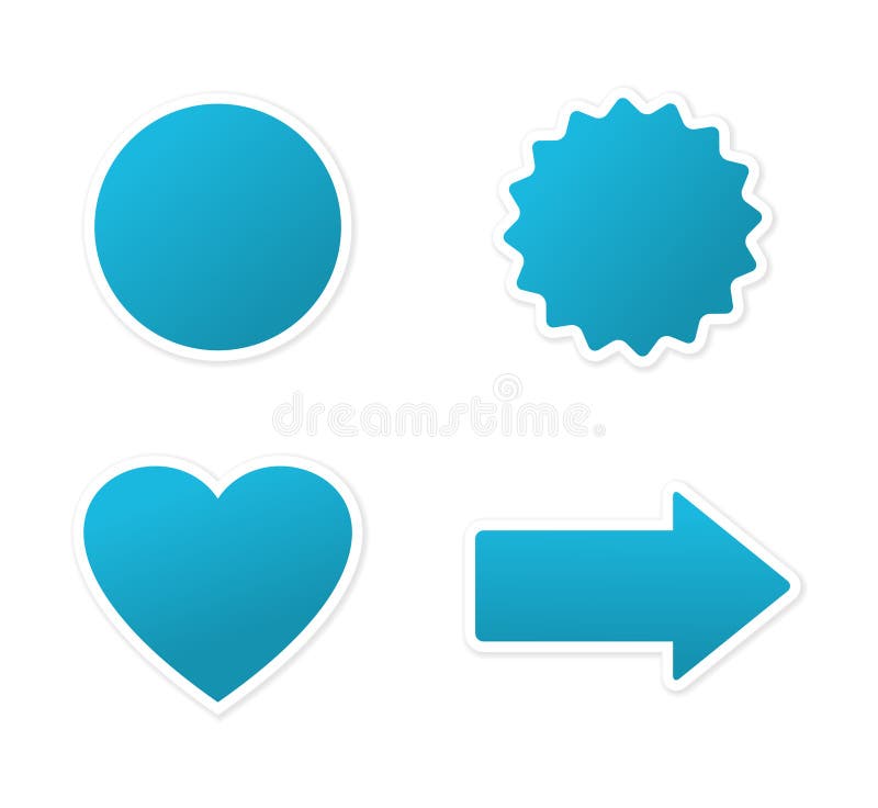 Blue labels stock vector. Illustration of product, shopping - 25664060