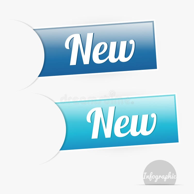 Blue labels stock vector. Illustration of step, creative - 39926793