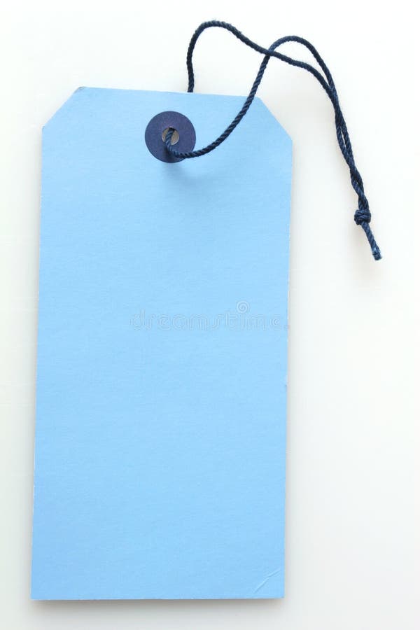 Blue labeltag stock photo. Image of blank, store, clean - 3095022