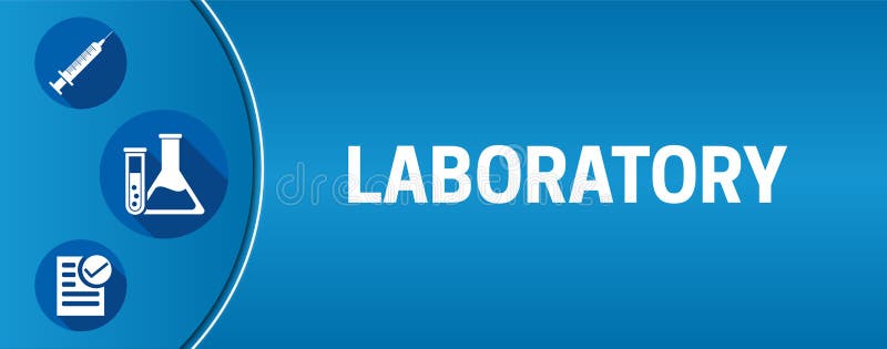 Blue Laboratory Background Illustration Banner Stock Vector ...