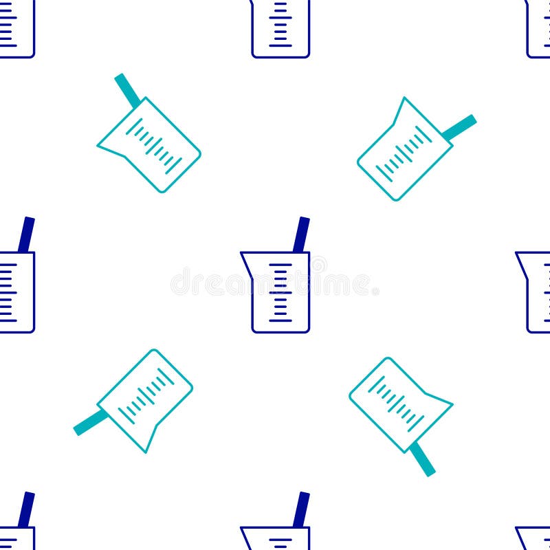 Blue Laboratory Chemical Beaker with Toxic Liquid Icon Isolated ...