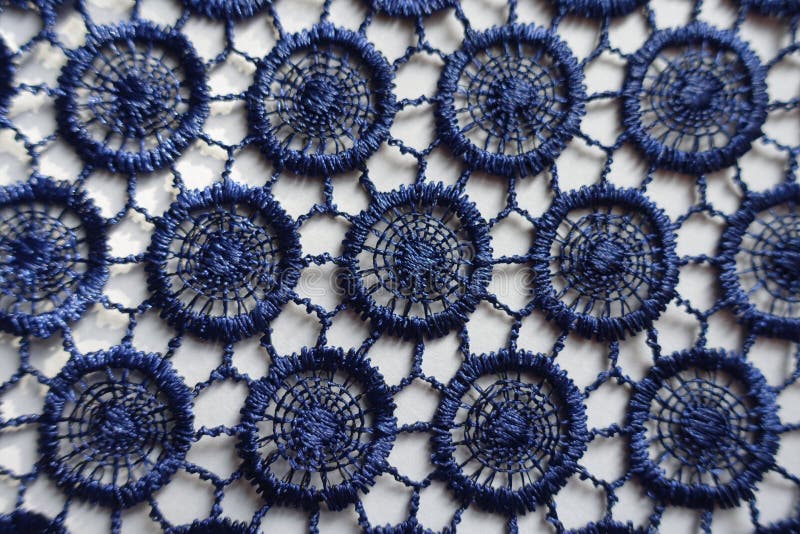 Blue Lace with Circular Pattern Stock Photo - Image of lightweight ...
