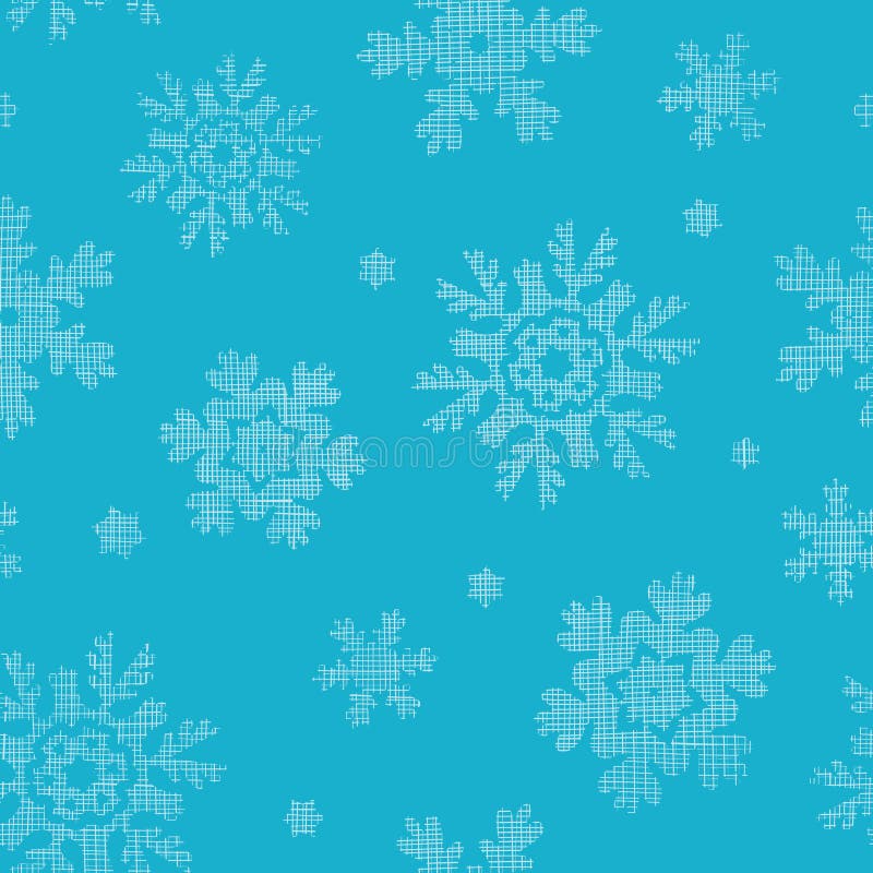 Blue Lace Snowflakes Textile Seamless Pattern Stock Vector ...
