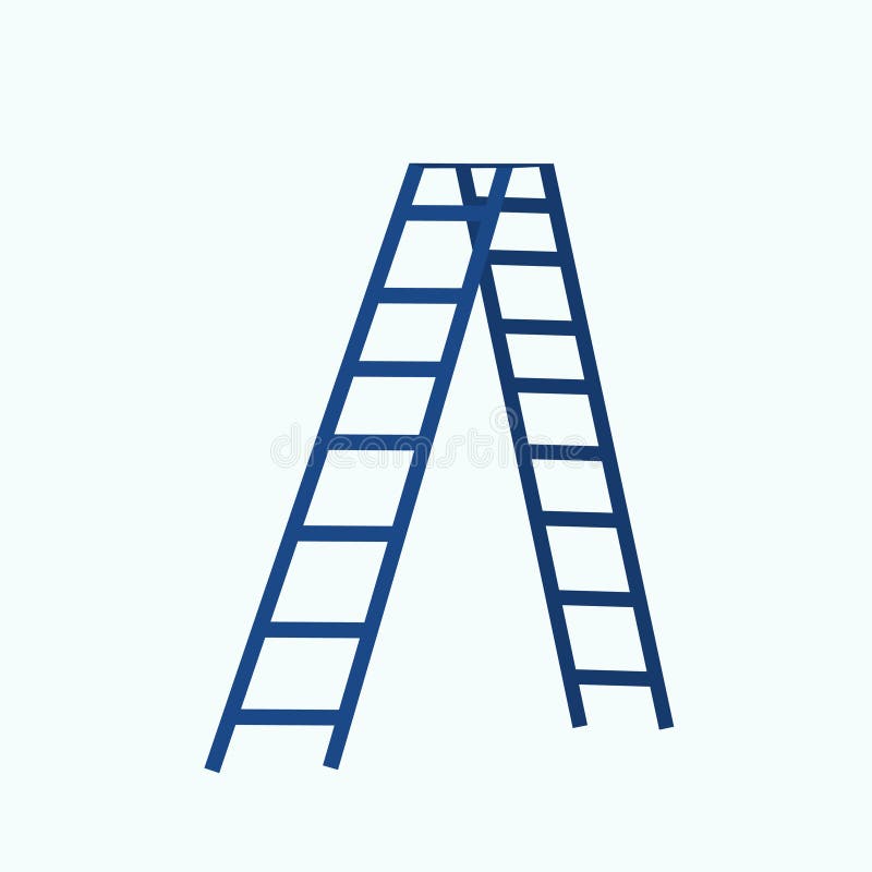 Blue Ladder Illustration in ``Home Repair`` or ``Home Renovation ...