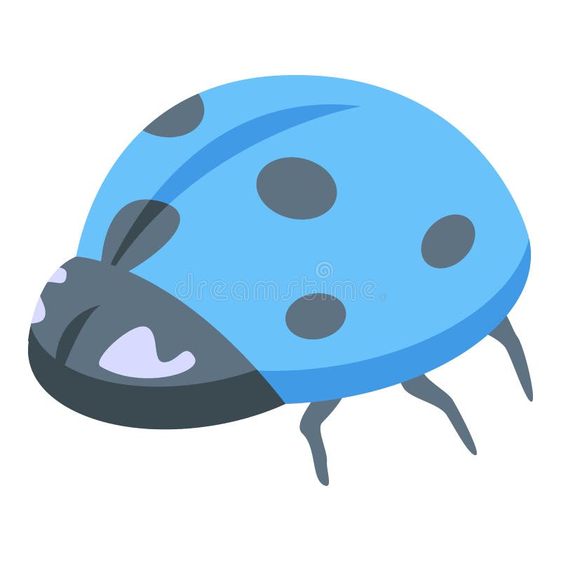 Blue Ladybug Icon Isometric Vector. Cute Garden Insect Stock Vector ...