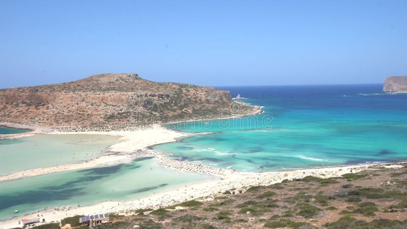 Blue Lagoon in Ballos, Crete, Greece Stock Video - Video of green ...