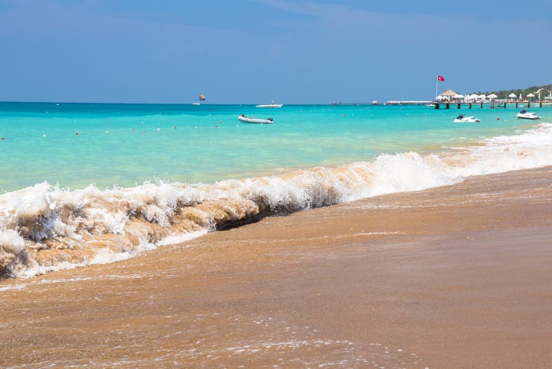 Blue Lagoon of the Beach on Turkish Riviera Near Side Stock Photo ...