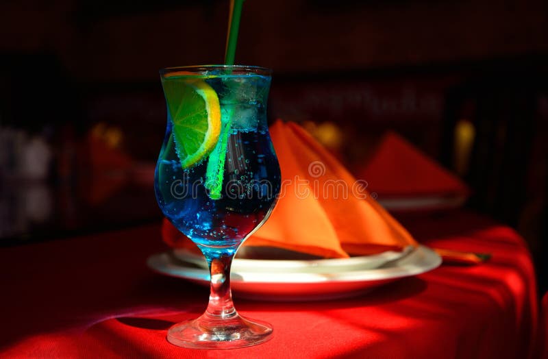 Blue lagoon cocktail stock image. Image of glass, tipple - 93881107