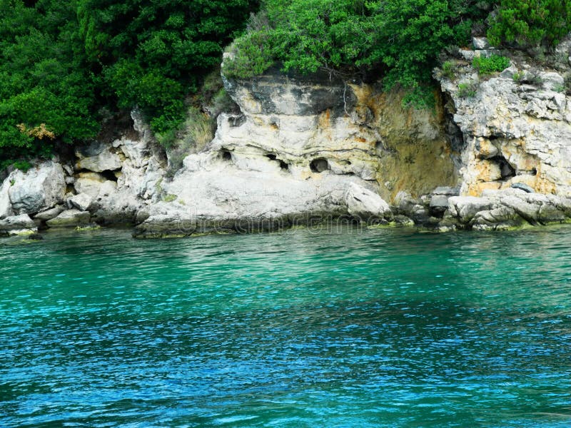 Bay with Crystal Blue Water of Mideterranean Sea Aegean Turkey, Bodrum ...