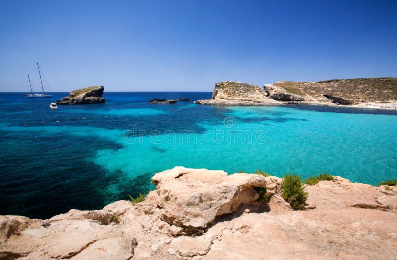Blue Lagoon Malta stock photo. Image of oceanscape, exotic - 5672868