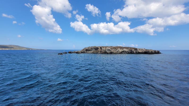 Blue Lagoon Paphos stock image. Image of island, shore - 256861171