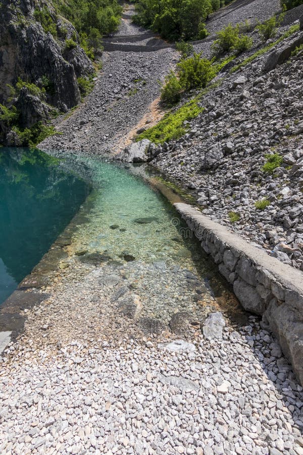 Blue Lake Called Modro Jezero at Imotski in Croatia. Stock Image ...