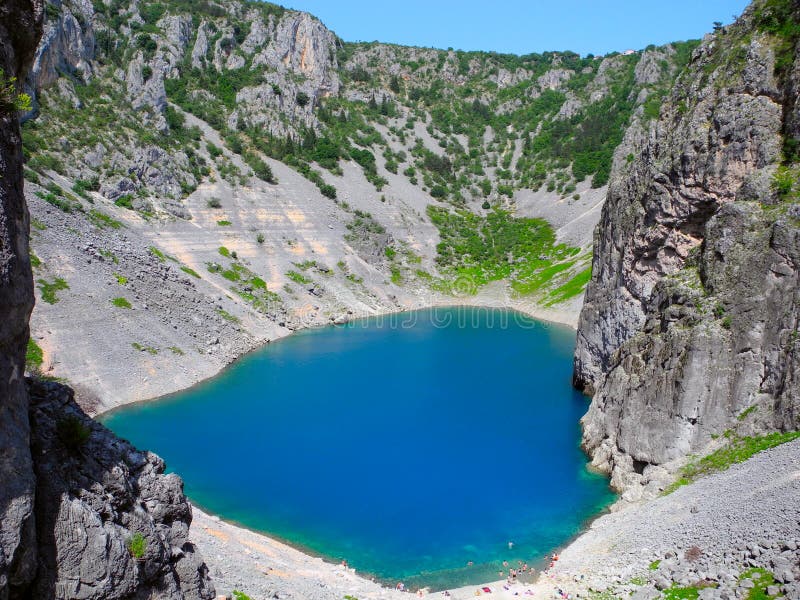Blue Lake in Croatia. stock photo. Image of landscape - 68320372