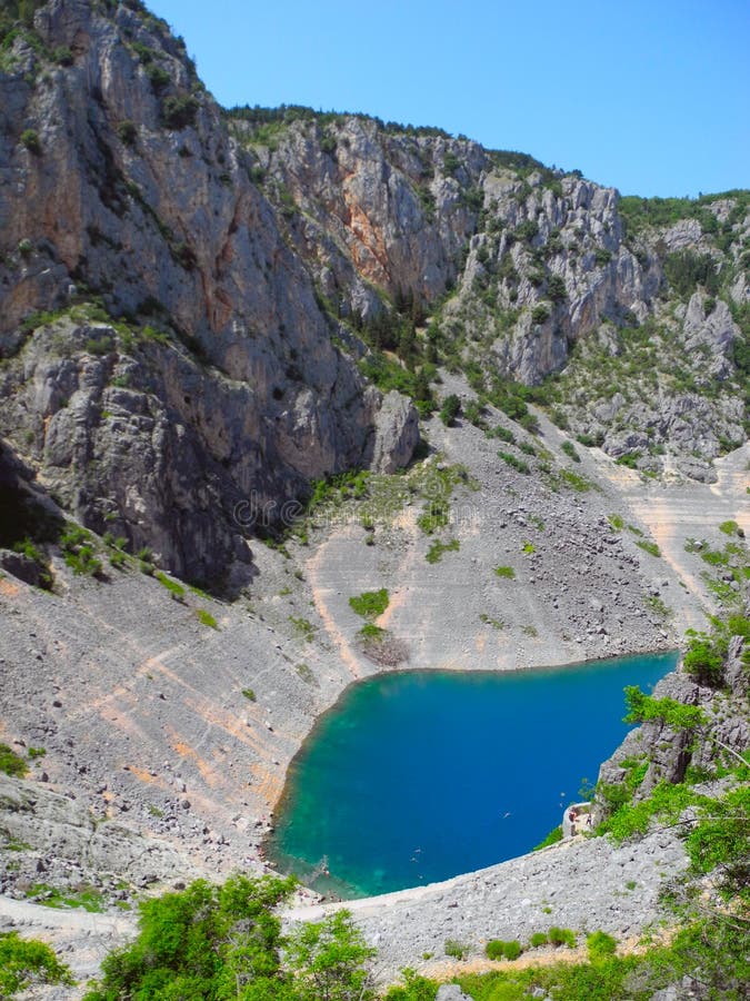 Modro Blue Lake Near Imotski In Croatia Stock Photo - Image of ...