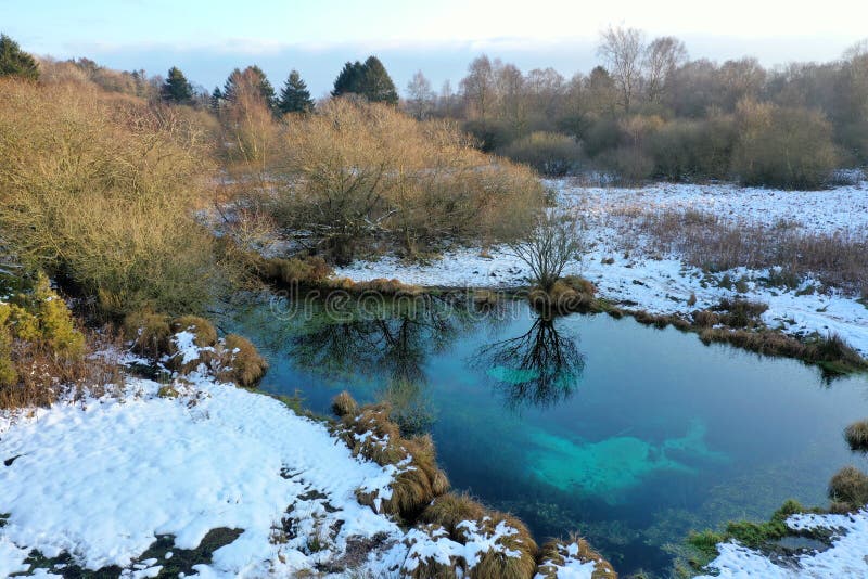 Blue Lake in Denmark Blakilde Stock Image - Image of silence, scenery ...