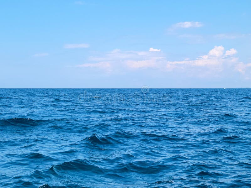 Blue Lake Michigan Water with Horizon Stock Image - Image of travel ...