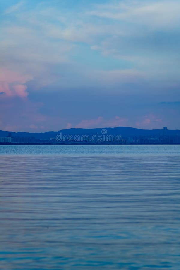 Dianchi Lake and Kunming City Scenery Stock Image - Image of ocean ...