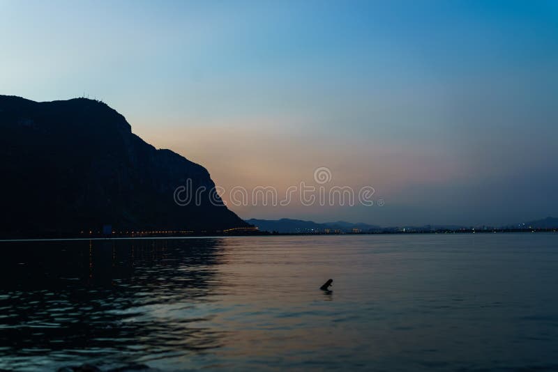 Dianchi Lake and Kunming City Scenery Stock Photo - Image of blue ...