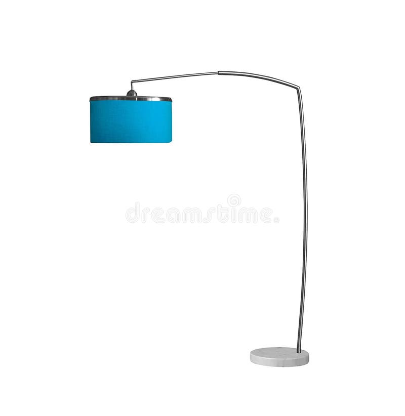 Blue lamp stock image. Image of decorative, lampshade - 75789003