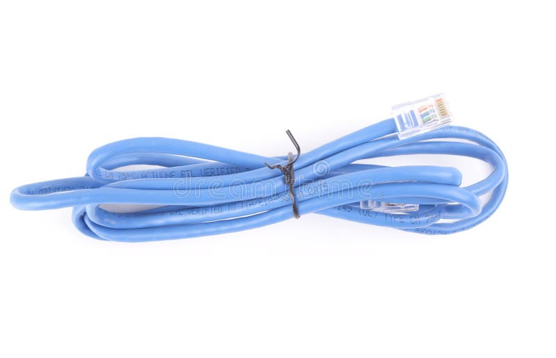 Blue Cable Bundles in Computer Global Network Stock Photo - Image of ...