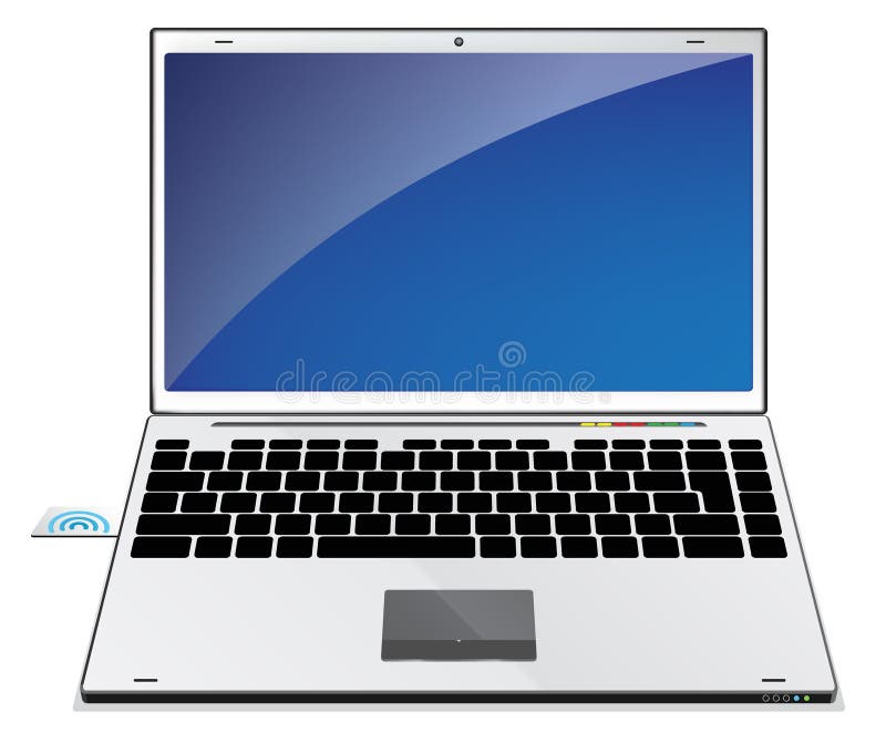 Isolated Laptops and Abstract Colorful Backgrounds Stock Vector ...