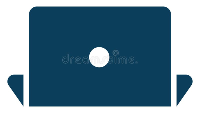 Blue laptop, icon stock vector. Illustration of symbol - 258929204