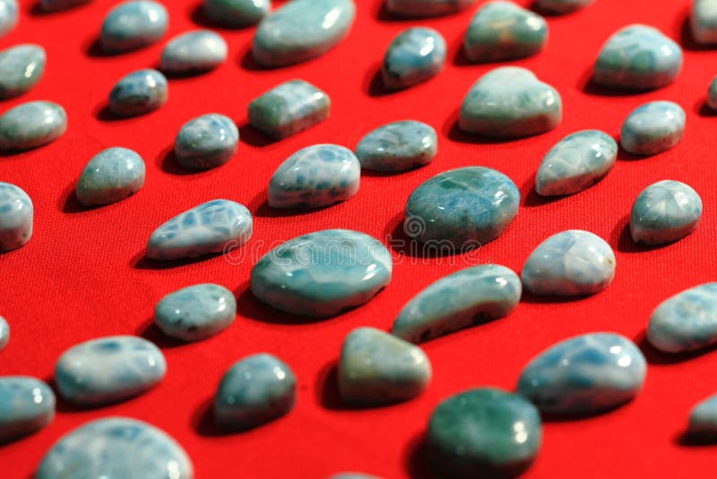 Blue larimar minerals stock photo. Image of crystal, white - 84406072