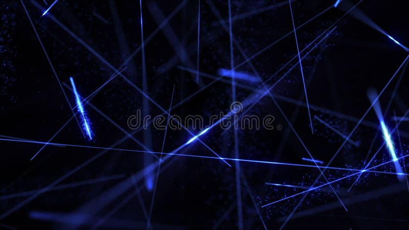 Blue Laser Beams and Particles Technology Background Stock Video ...