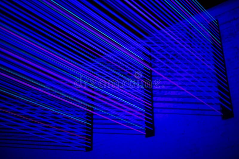 Blue laser light stock image. Image of striped, blue - 99615227