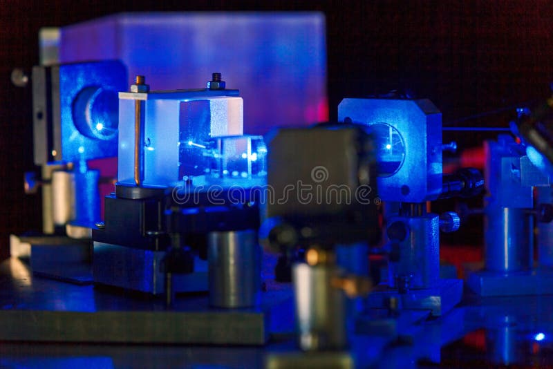 Movement of Microparticles by Beams of Laser Stock Image - Image of ...