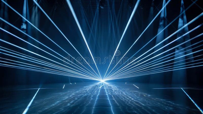Blue Laser Rays Abstract Background, Light Lines during Concert or Show ...