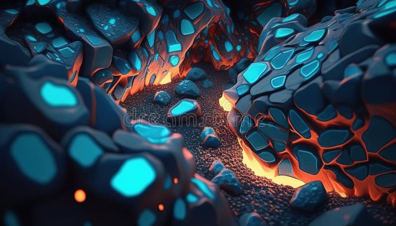 Blue Lava Stone Texture, Portraying Abstract and Naturalistic Beauty ...