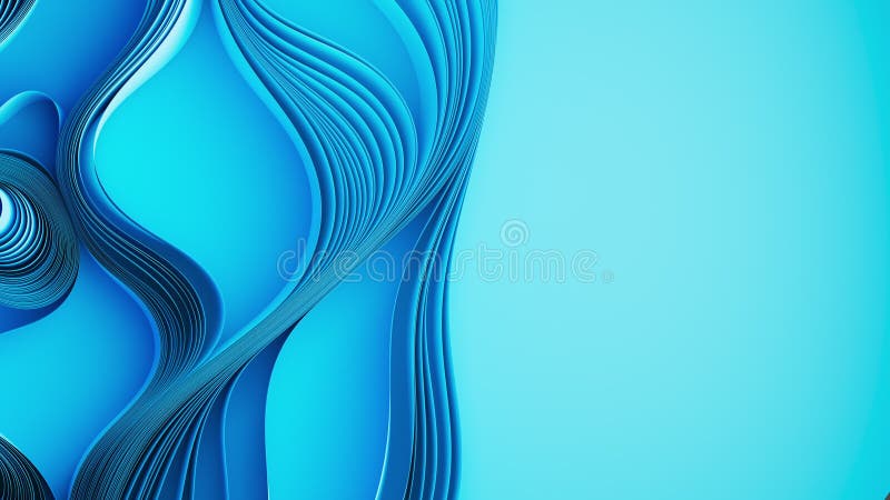 Blue Layers of Cloth Warping. Abstract Fabric Twist Motion Stock ...