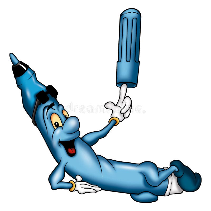 Blue laying marker stock illustration. Illustration of painting - 2167434