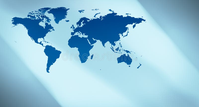 Blue Layout Futuristic World Map Background Stock Photo - Image of ...