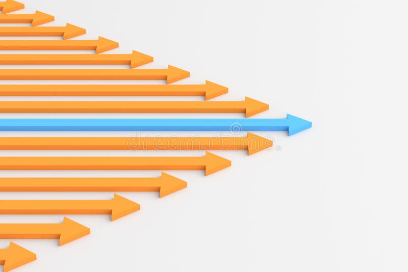 Blue leader arrow stock illustration. Illustration of inspire - 115556327